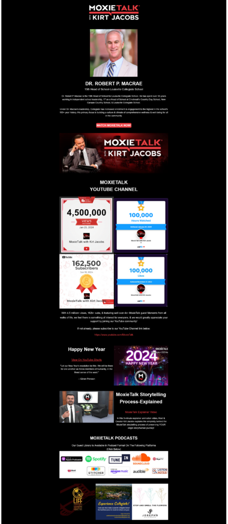 📝🏤Dr. Robert Macrae-Man On A Mission🏤📝 - MoxieTalk